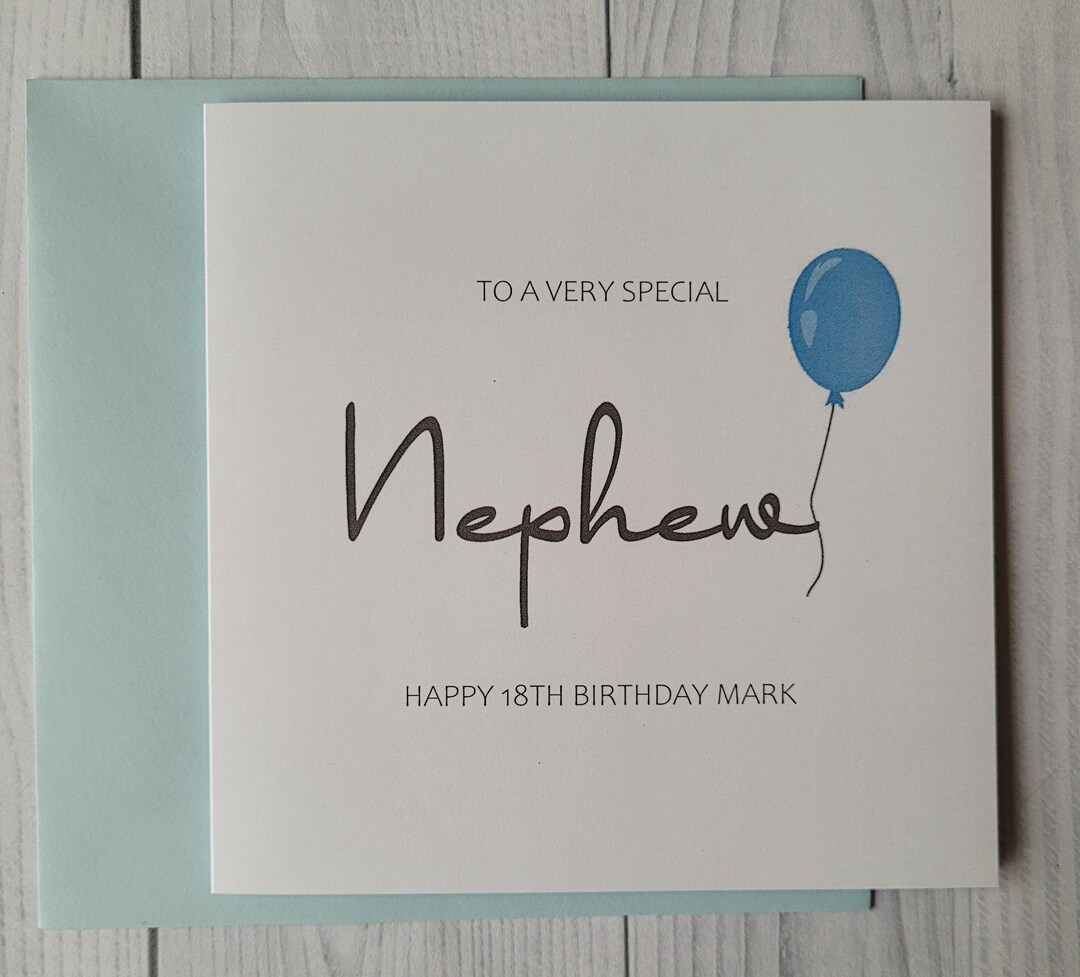 Personalized Nephew Birthday Card: Custom Greetings - Etsy