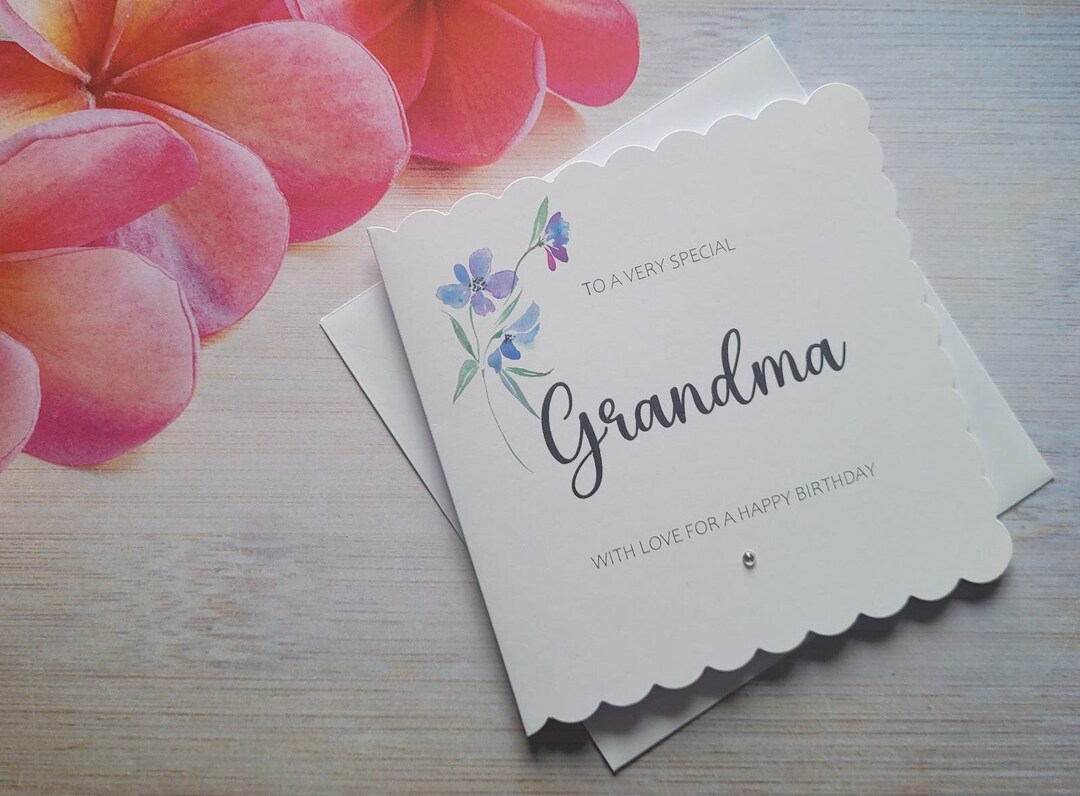 Grandma, Gran, Granny Birthday Card, Happy Birthday Card, Customised ...