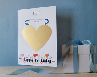 Present Reveal Scratch Card - Etsy