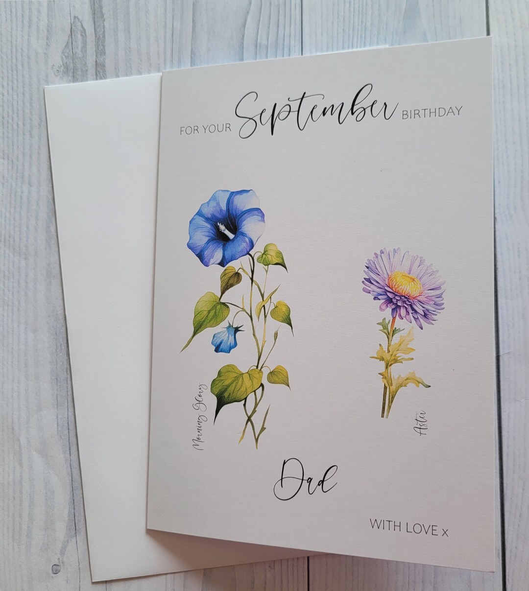 September Birthday Card, Relation Birthday Card, Happy Birthday Card ...