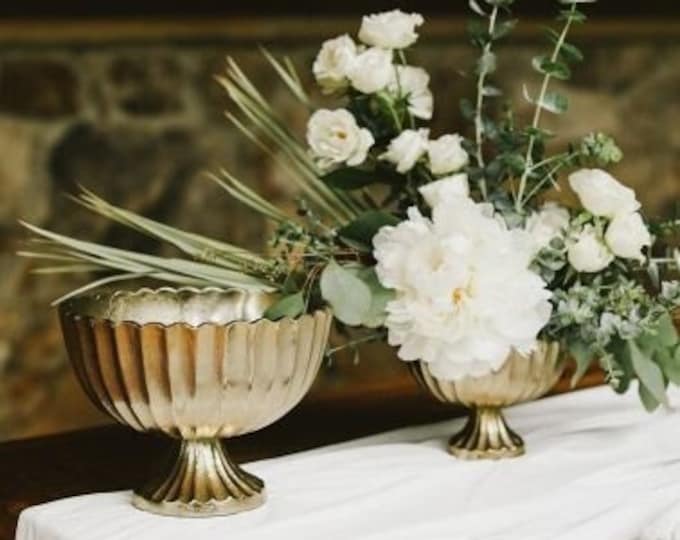 Gold Scallop Compote for Wedding Floral Centerpieces - Etsy