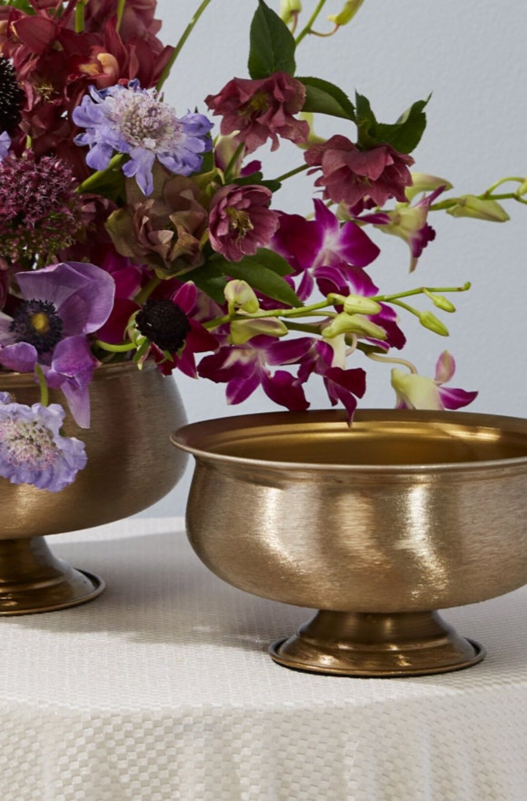 Gold Metal Compote Vase for Wedding Centerpieces Fiona Compote, Metal ...