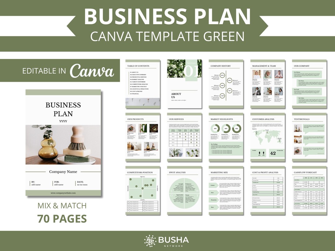 Business Plan Template | Small Business | Startup | Printable ...