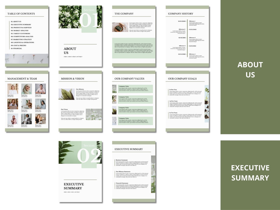 Business Plan Template | Small Business | Startup | Printable ...