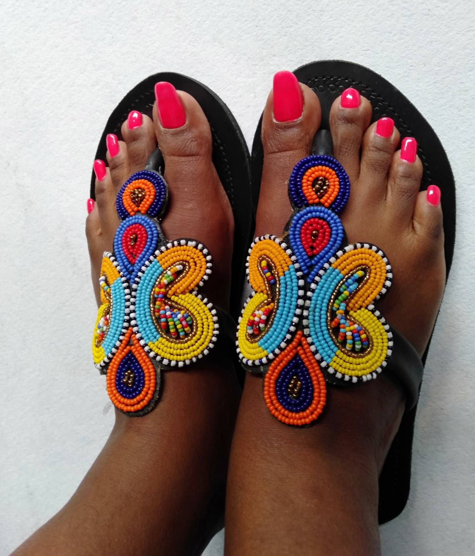 On Sale African Sandals Women Sandals/maasai Beaded - Etsy