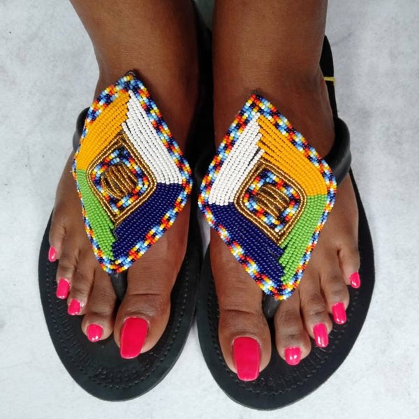 Beaded Sandals - Etsy