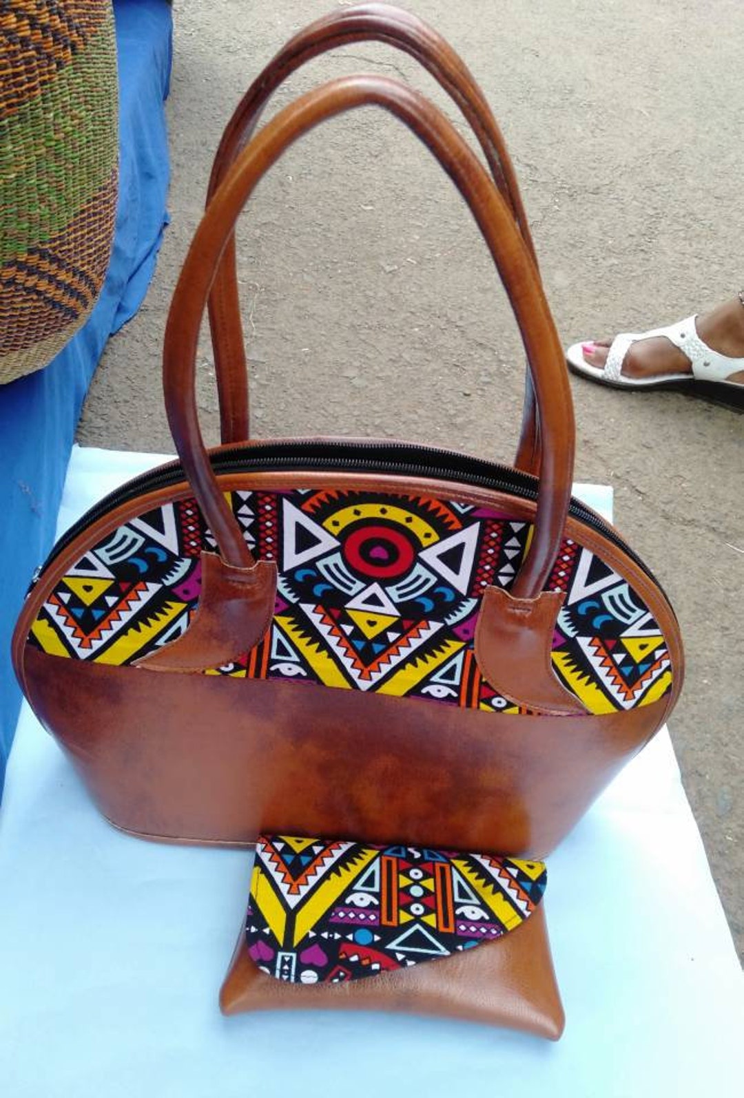 On Sale!brown Leather Bag, African Bag/handmade Bag, Gift for Her ...