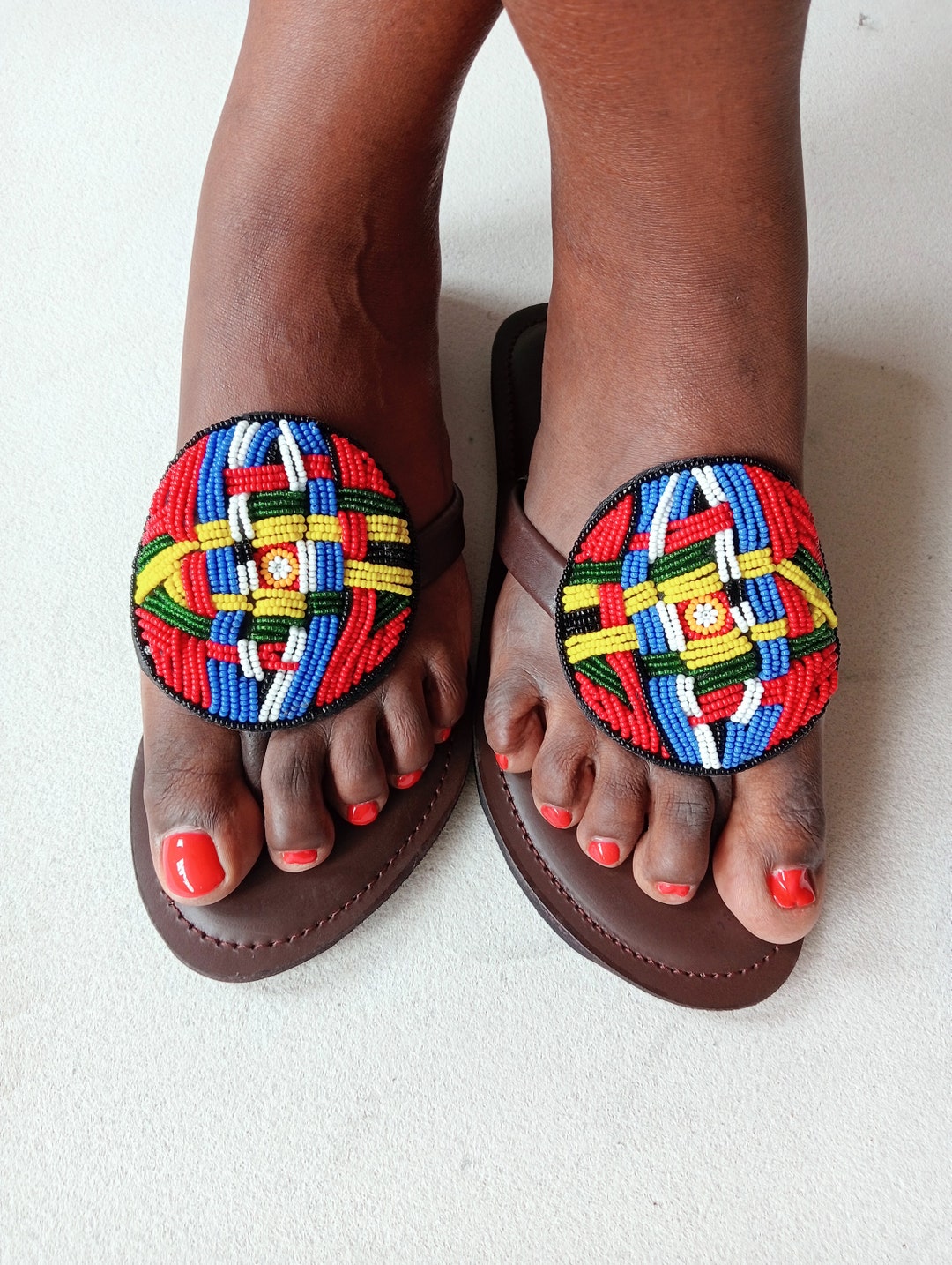 African Beaded Sandals, Women Shoes, Maasai Sandal, Handmade Sandals ...