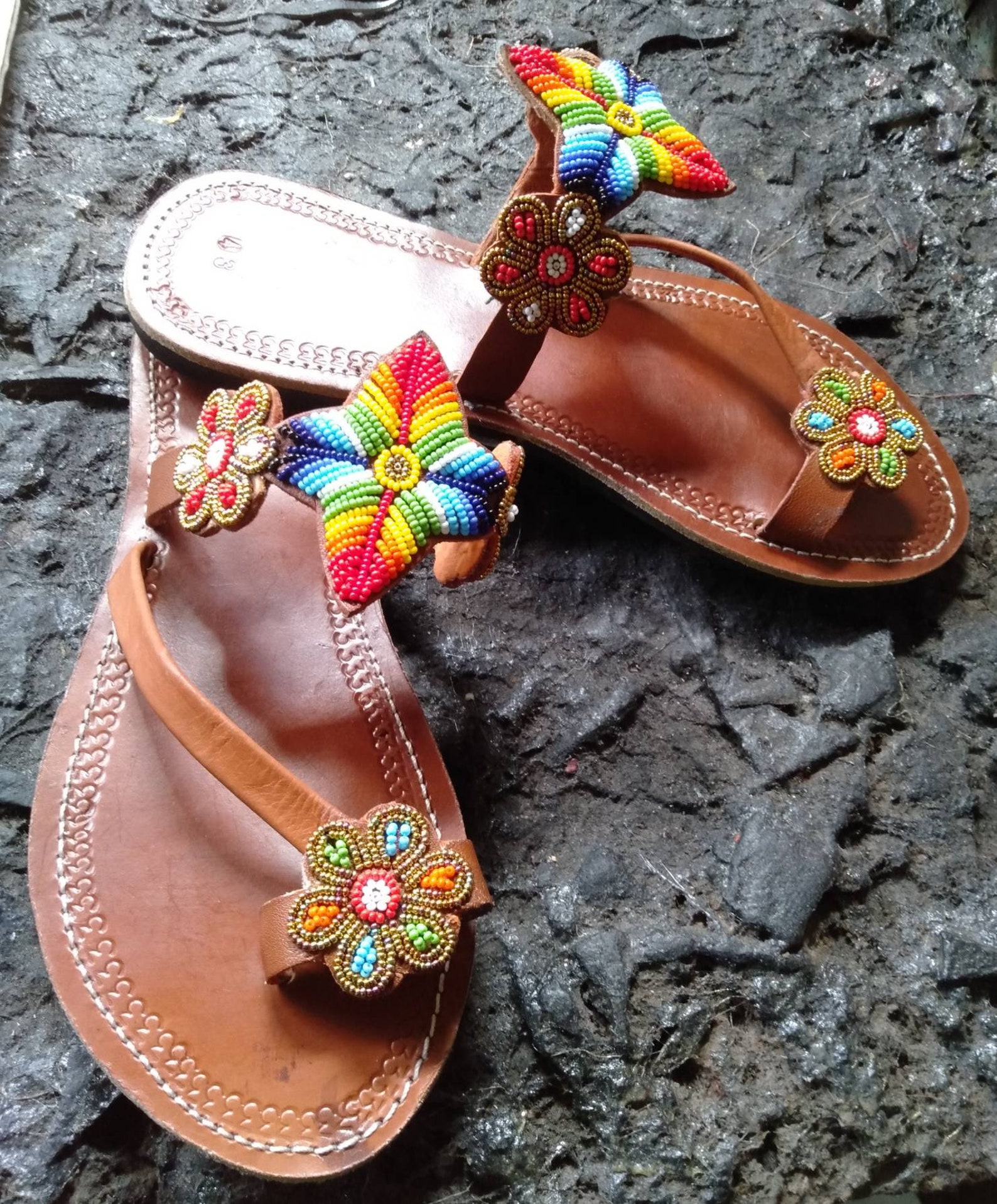 On Saleafrican Sandals/beaded Sandals/women Sandals/maasai - Etsy