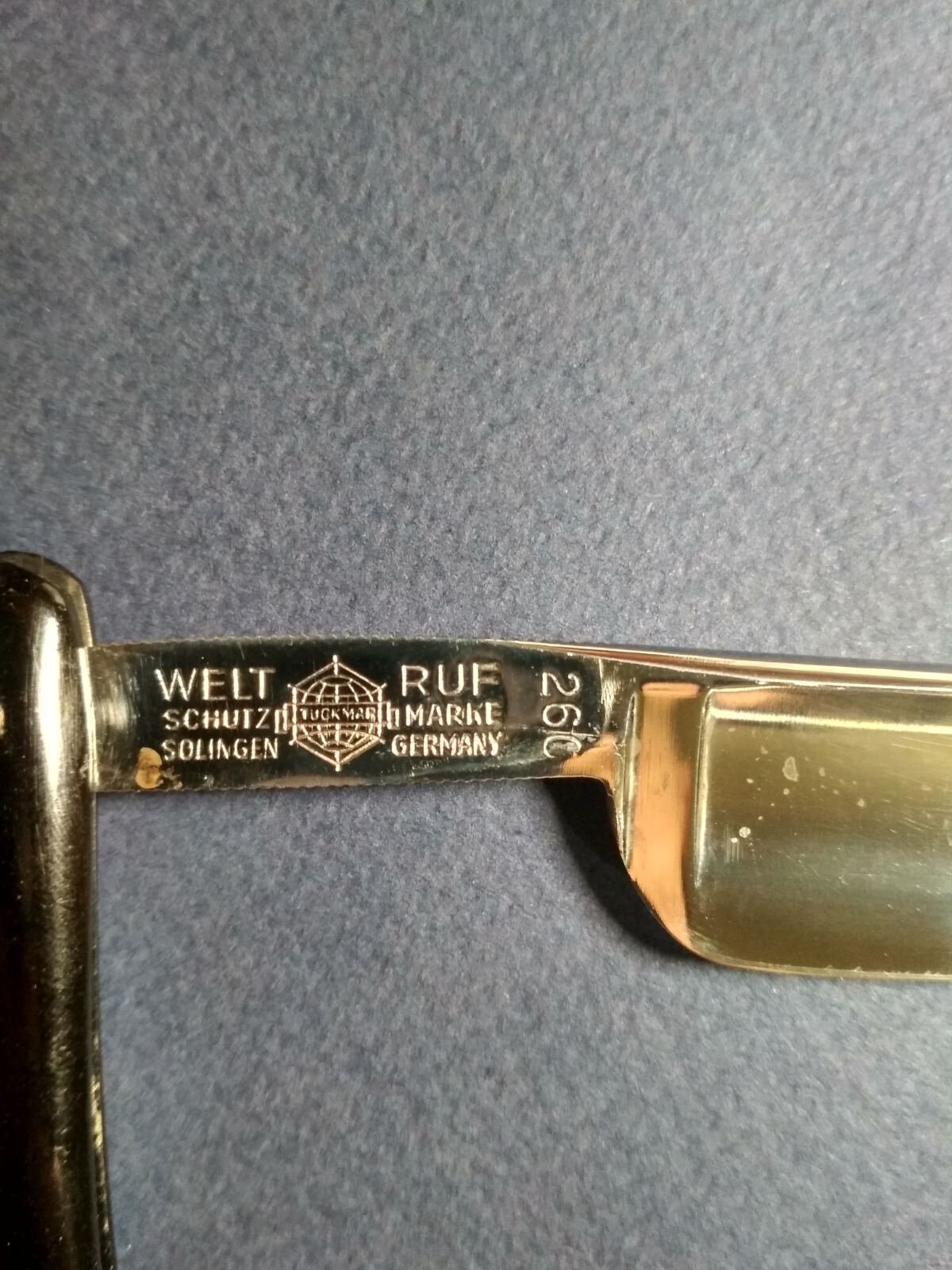 Vintage TUCKMAR Black Handle Straight Razor - Etsy