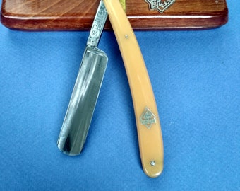 Vintage Puma 1938 5/8 Hohl Yellow Handle Straight Razor - Etsy