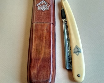 Vintage Puma 1938 5/8 Hohl Yellow Handle Straight Razor | Etsy