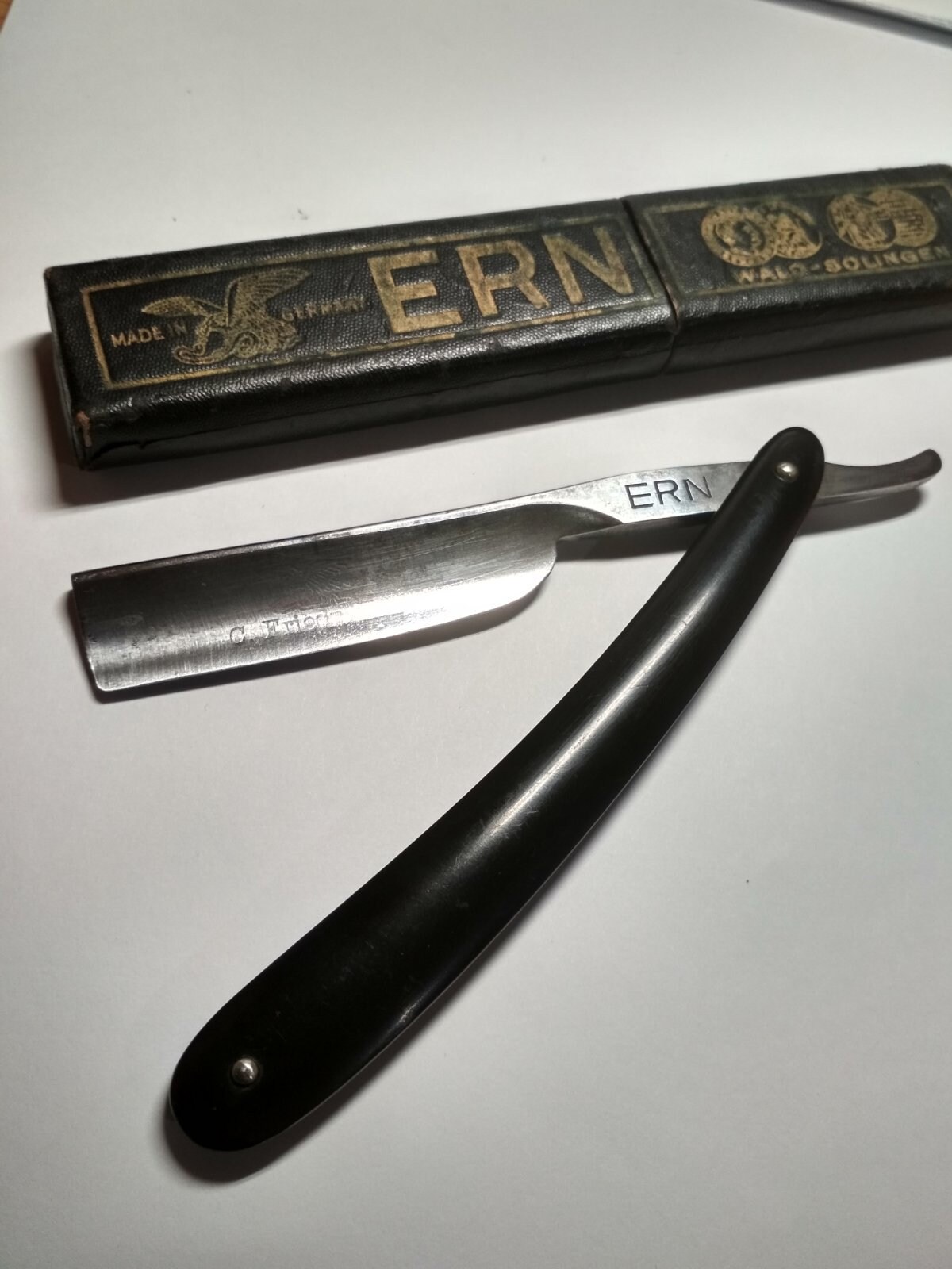 ERN #9 With Eagle Straight Razor Germany - Etsy