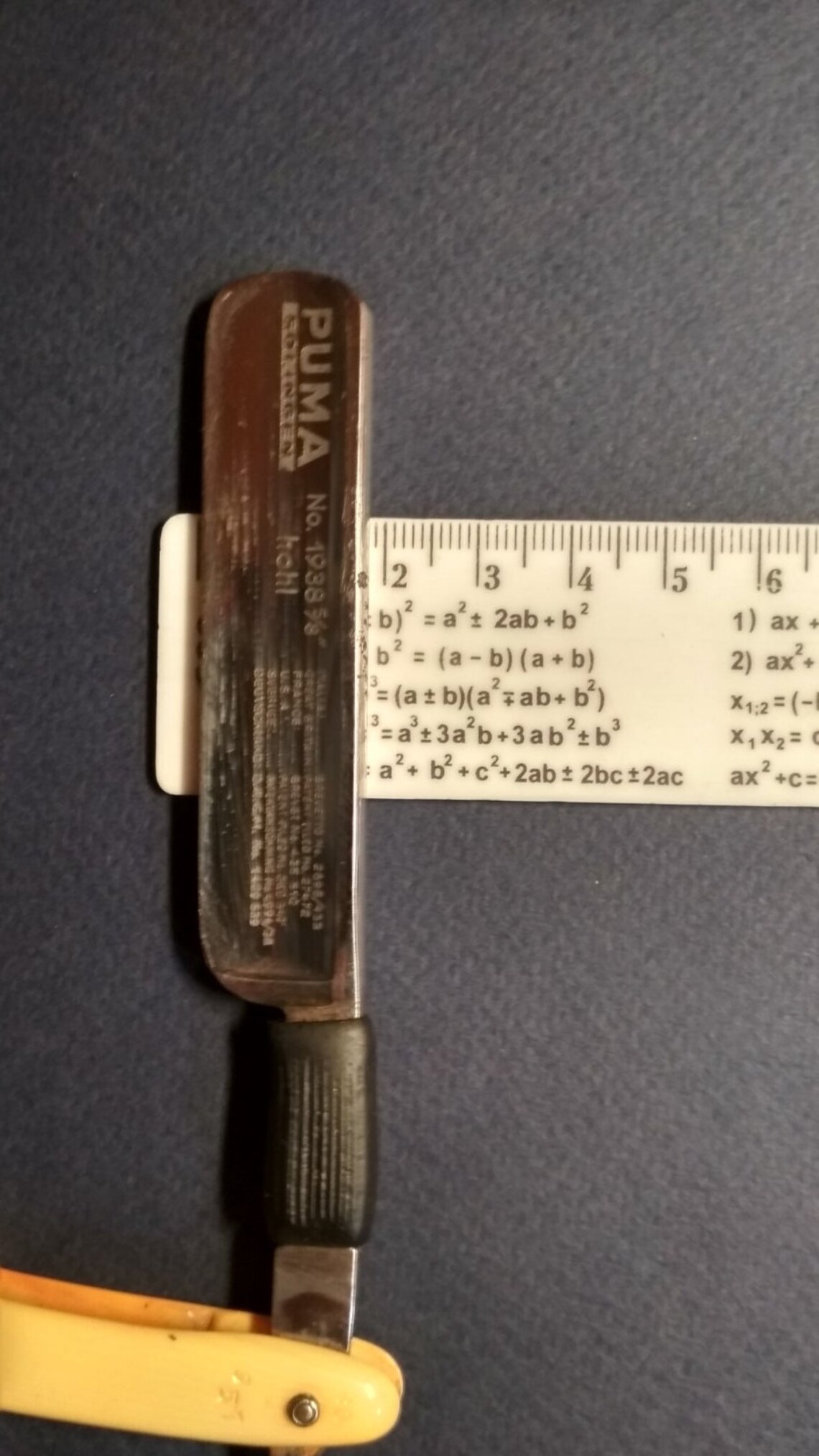 Vintage Puma 1938 5/8 Hohl Yellow Handle Straight Razor - Etsy