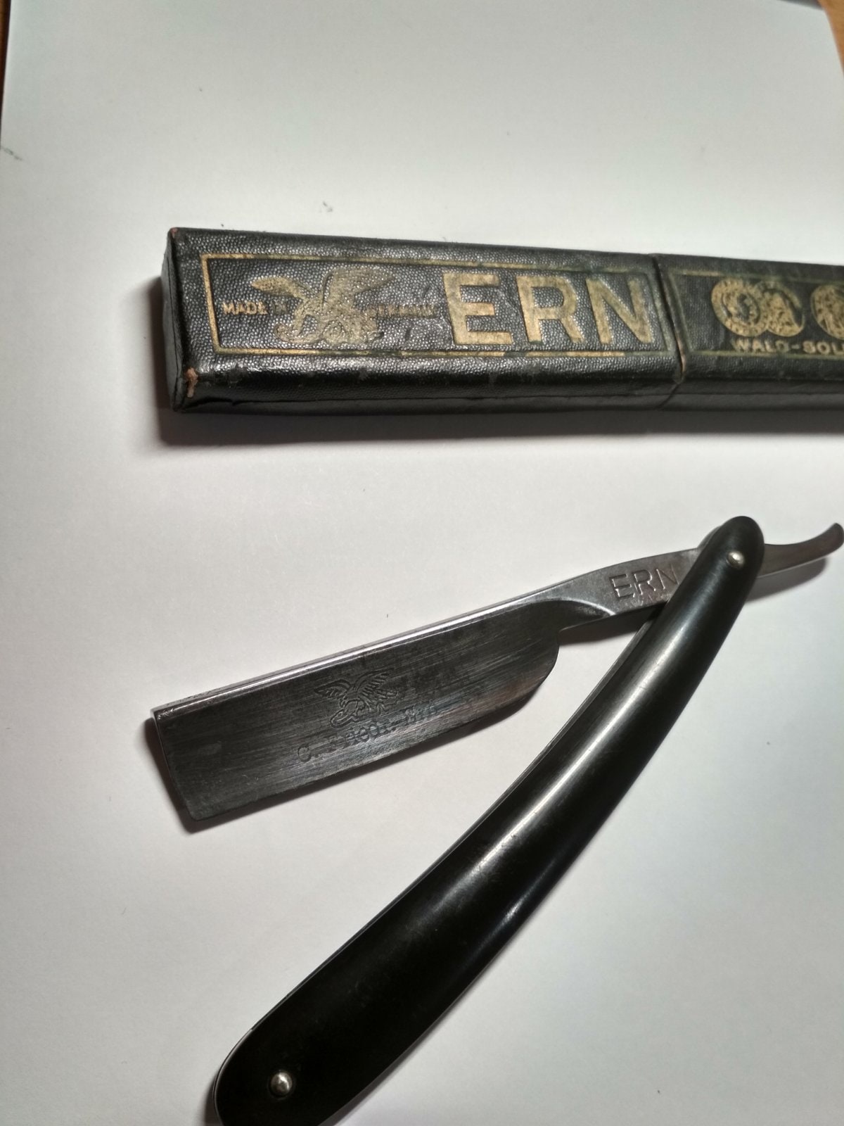 ERN #9 With Eagle Straight Razor Germany - Etsy