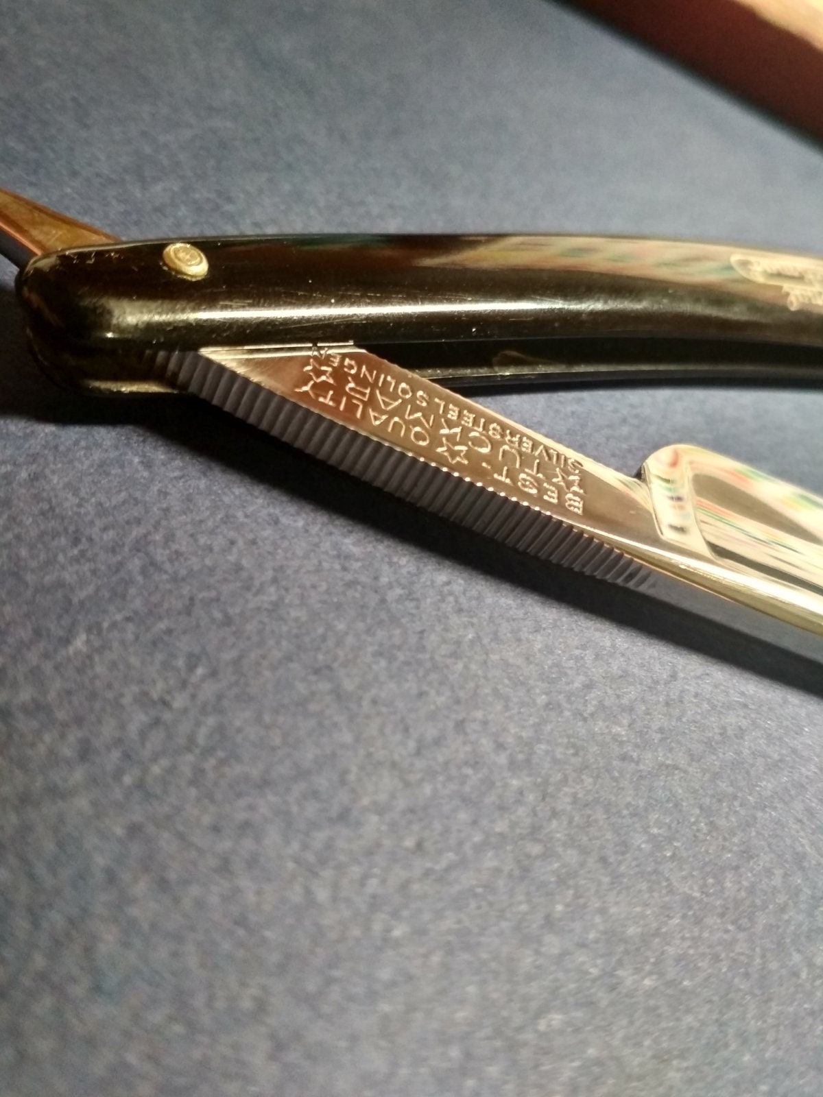 Vintage TUCKMAR Black Handle Straight Razor - Etsy
