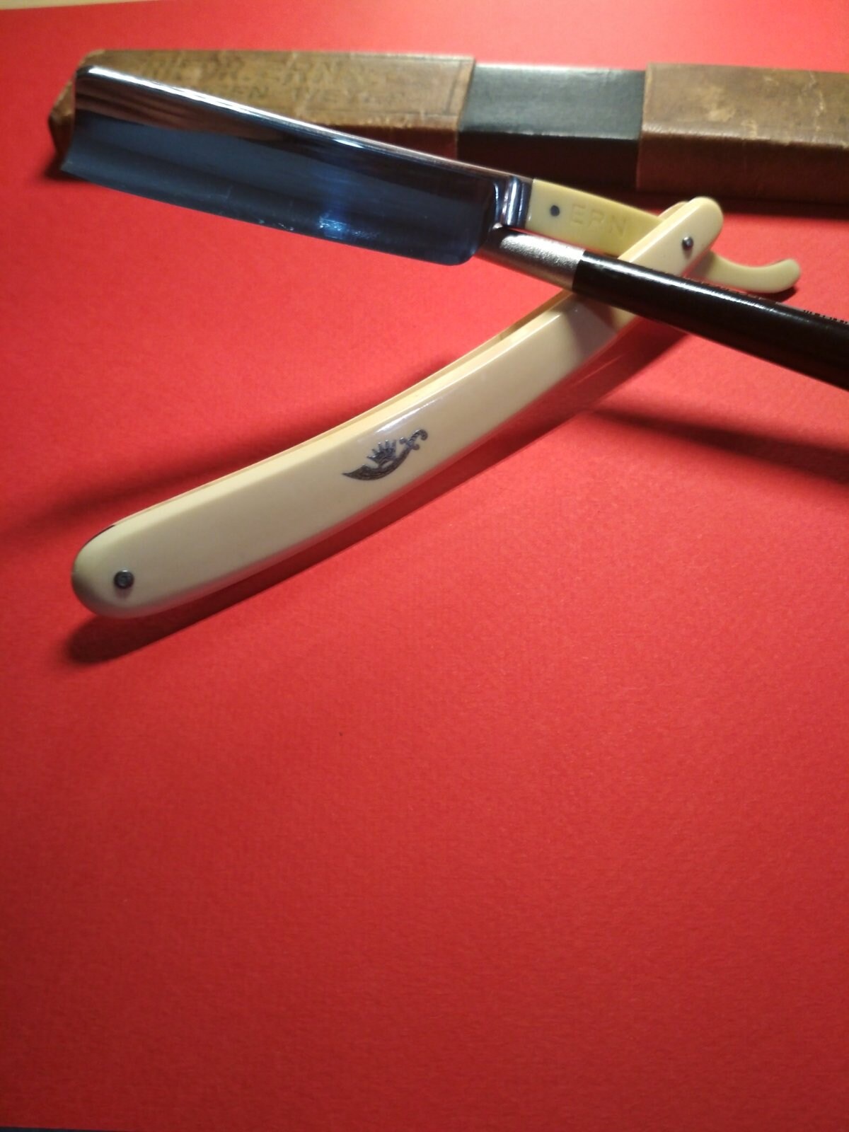 ERN Crown & Sword Straight Razor Germany - Etsy