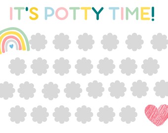 Girl Bathroom Routine Schedule Potty Training Reward Chart - Etsy