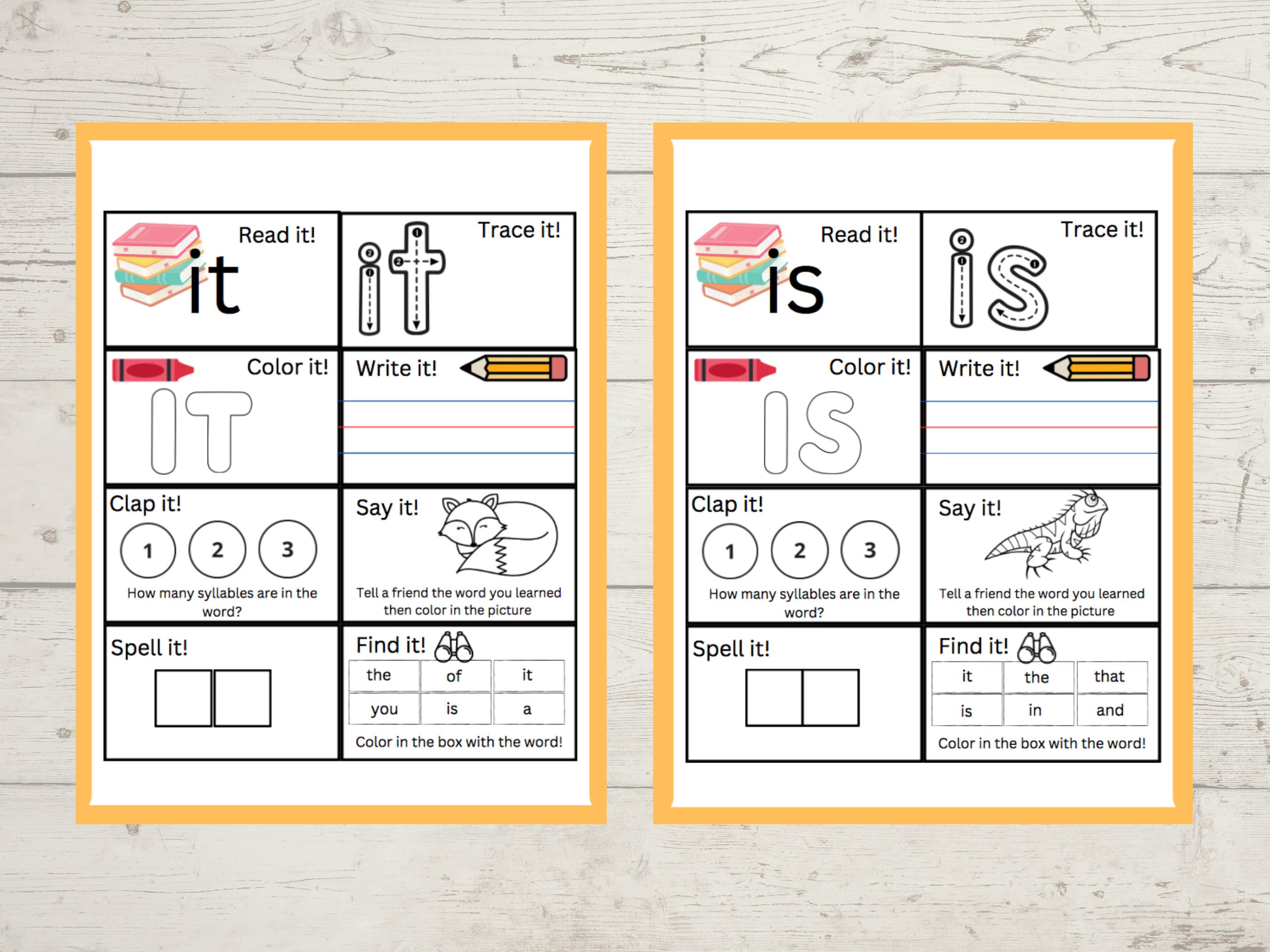 Sight Word Packet 10 Words - Etsy