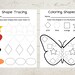 Shape Tracing and Identification 4 Worksheets - Etsy
