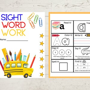 Sight Word Packet 10 Words - Etsy