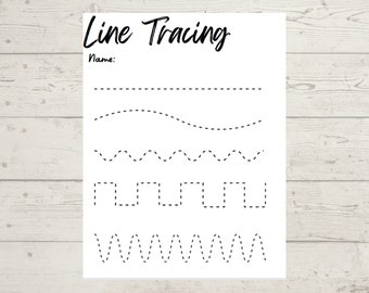 Under the Sea Line Tracing Worksheet Kids Whale Coloring - Etsy