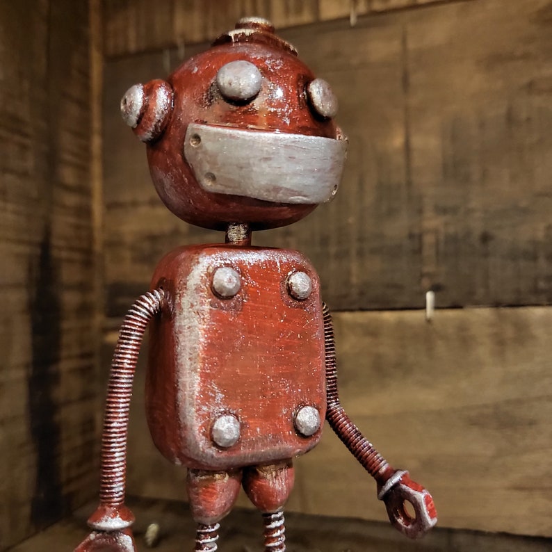 Sculpture Art & Collectibles Art Objects Rustic Decor Grimson The Robot ...