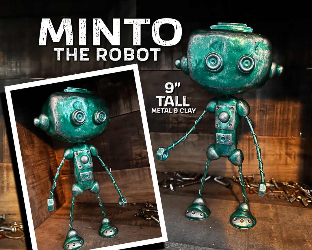 Minto the Robot Steampunk Robot Space Robot Rustic Robot - Etsy