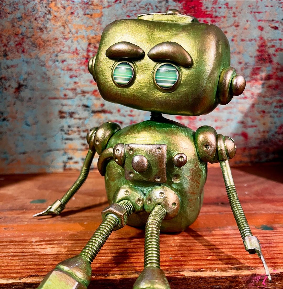 Rustic Robot Steampunk Robot Space Robot Rustic Robot Girl/man Gift ...