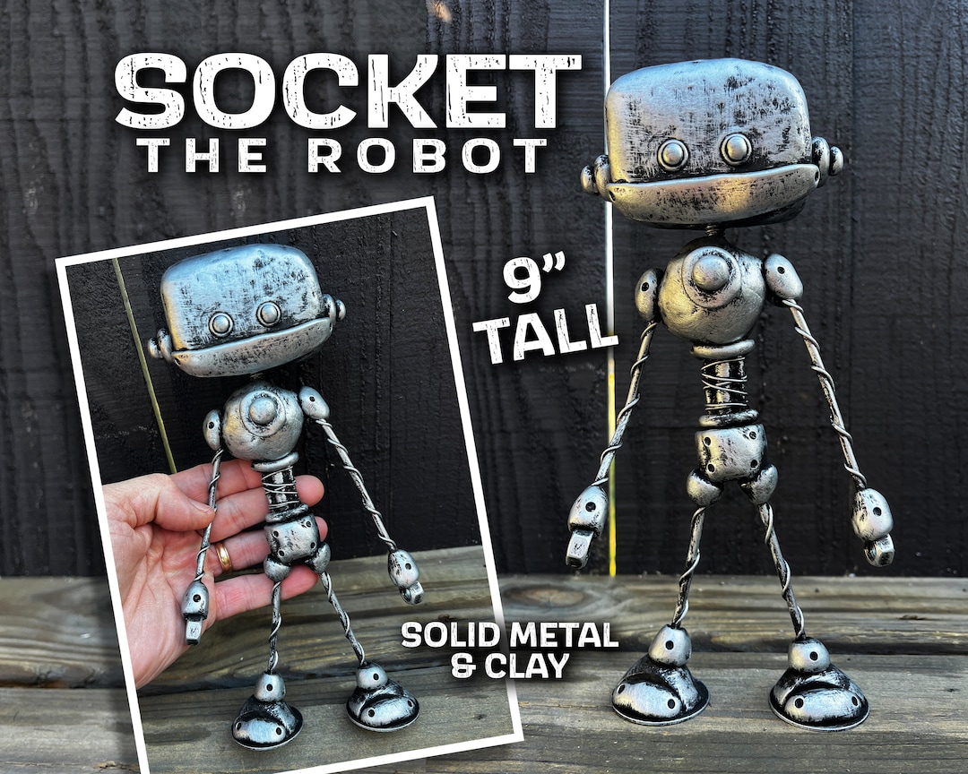 Socket the Robot | Steampunk Robot | Space Robot | Rustic Robot | Girl ...