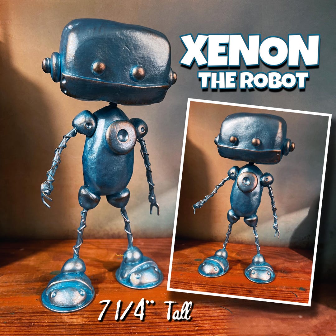 Xenon the Robot | Steampunk Robot | Space Robot | Rustic Robot | Girl ...