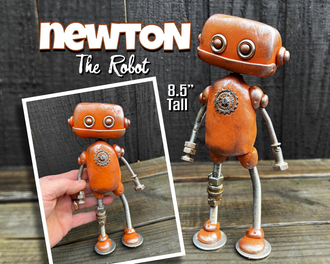 Newton the Robot | Steampunk Robot | Space Robot | Rustic Robot | Girl ...