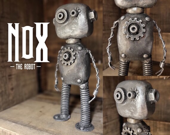 Nox the Robot Steampunk Robot Epoxy Resin Robot Rustic | Etsy