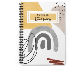 Yellow Flower Custom Notebook. Personalized Spiral Notebook. - Etsy