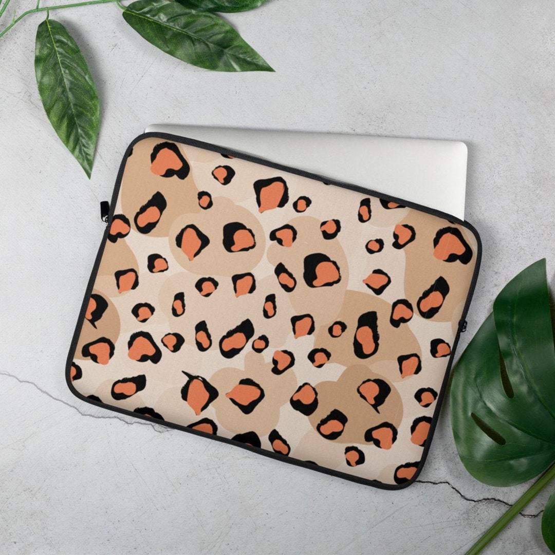 Custom Laptop Case, Brown Animal Print Laptop Sleeve 13 Inch Laptop ...
