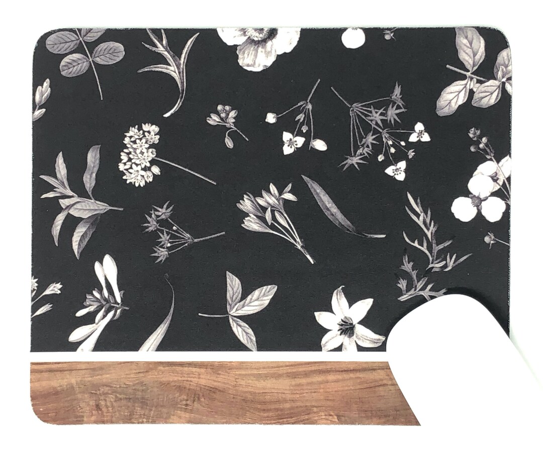 Decorative Mouse Pad - White Floral - Non-slip Rubber Mousepad - 4mm - Etsy