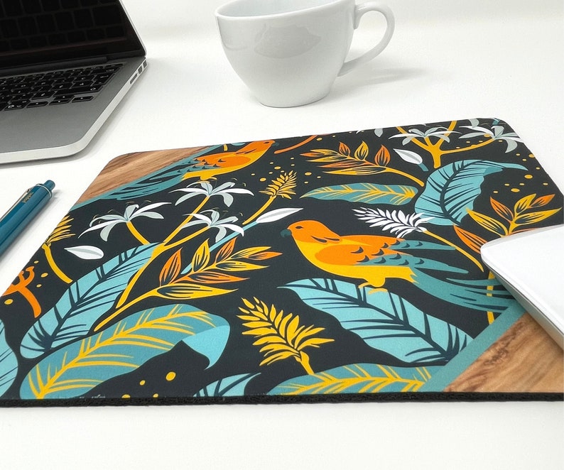 Decorative Mouse Pad - Happy Birds - Non-slip Rubber Mousepad - 4mm - Etsy