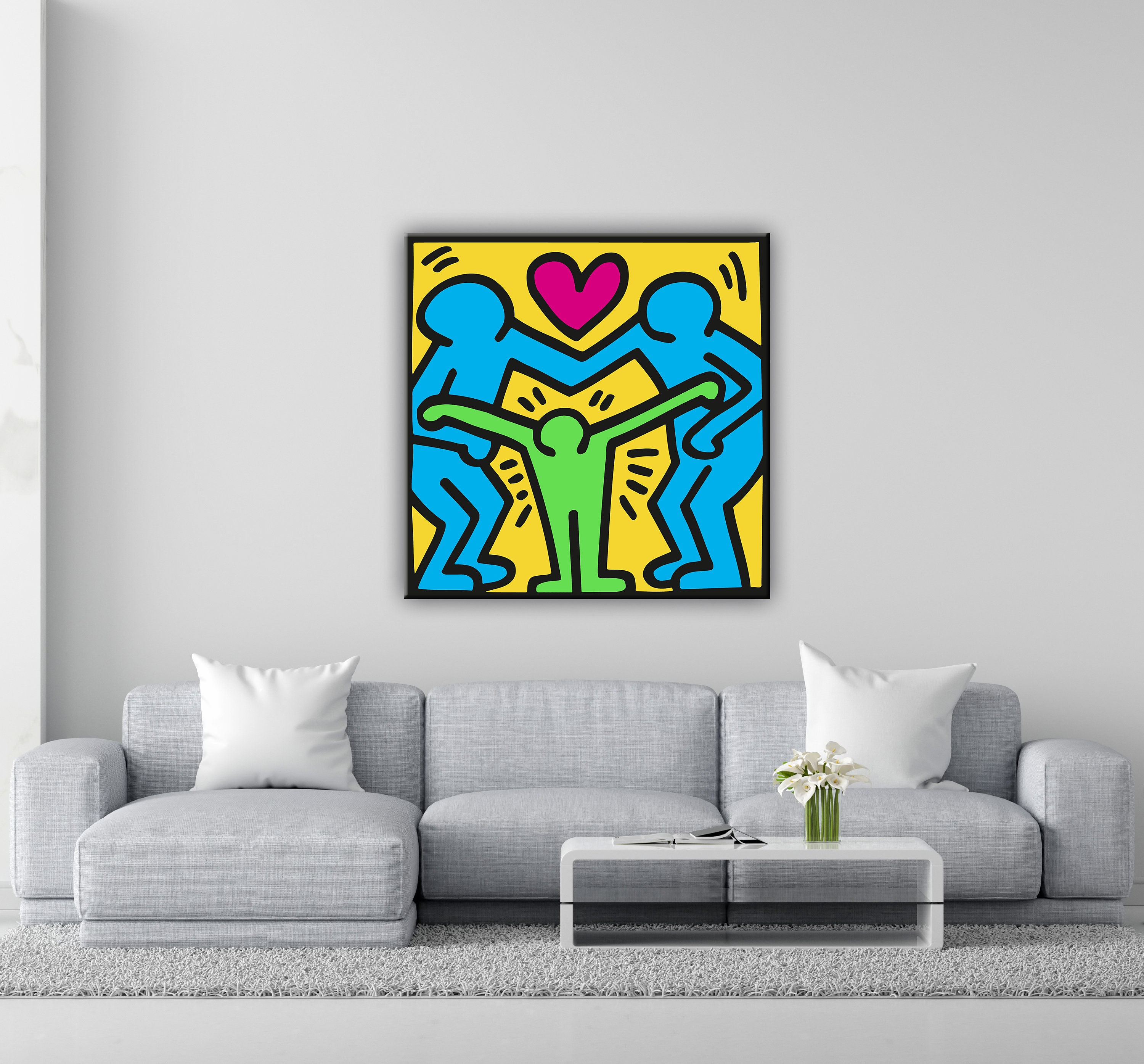Keith Haring Pop Art Inspiration. Poster, Framework, Canvas or Photo ...