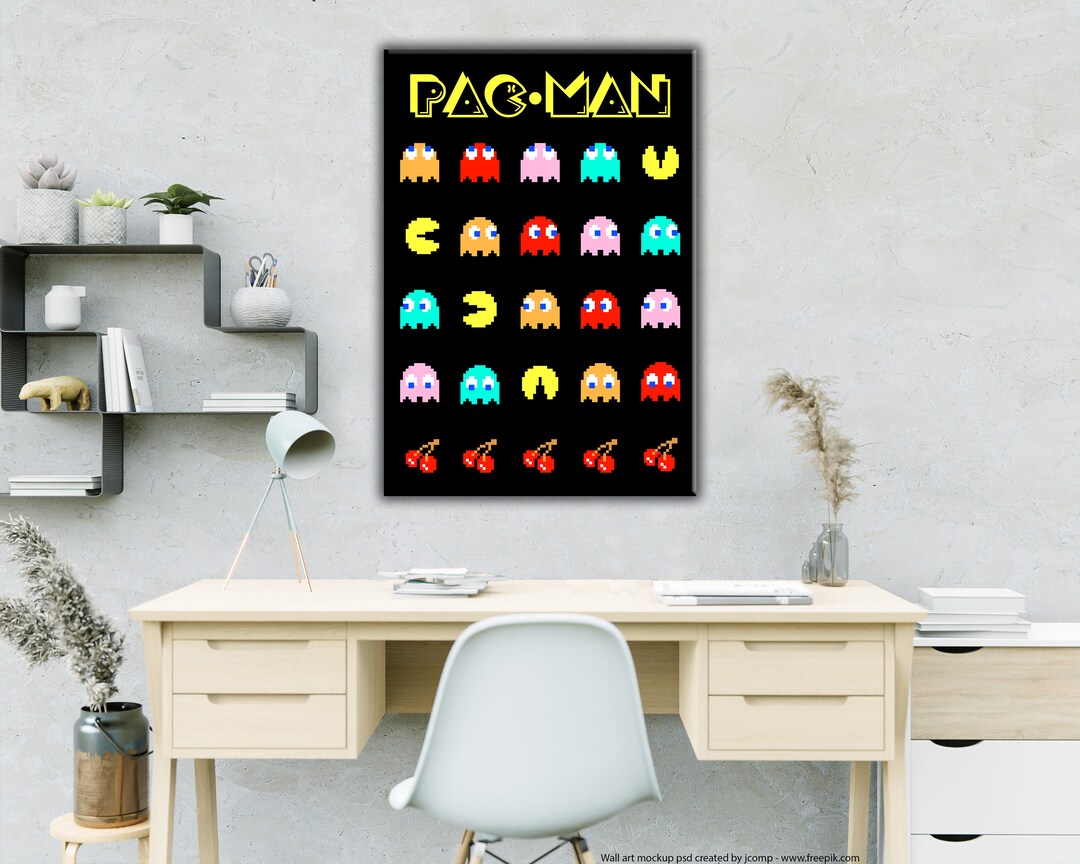 Pacman From the 80s. Choose Your Poster, Canvas Print or Photo Paper ...