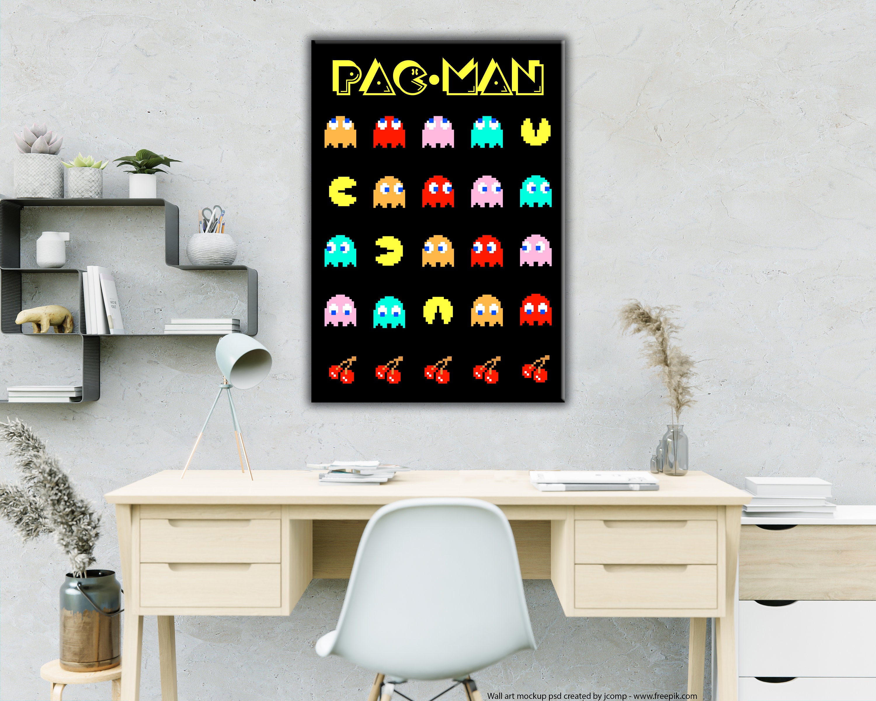 Pacman From the 80s. Choose Your Poster, Canvas Print or Photo Paper ...