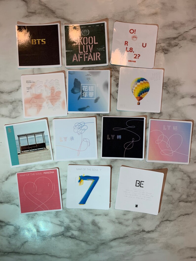 BTS Album Discography Sticker Pack | Etsy