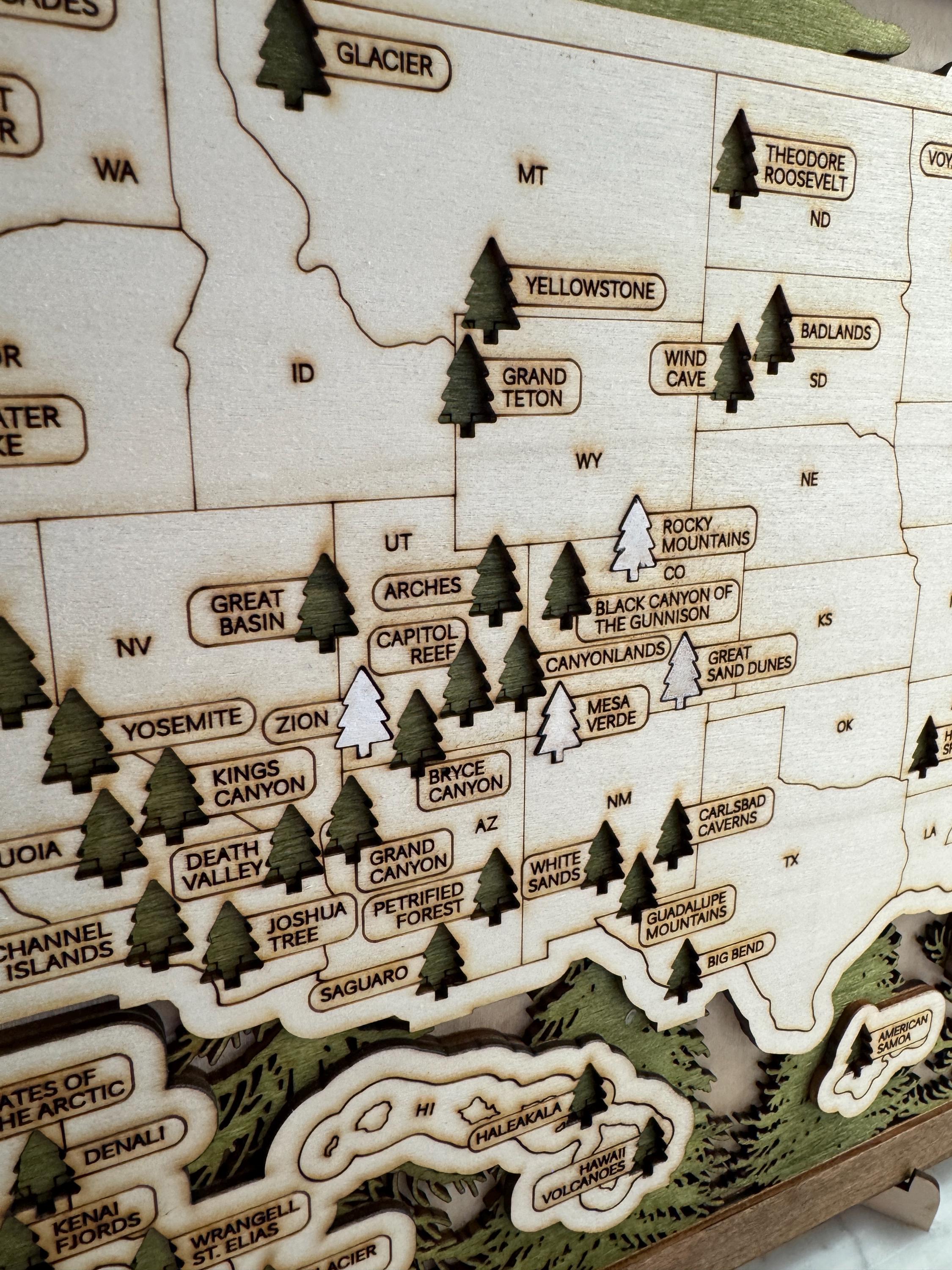National Park Adventure Tracking Sign - Etsy