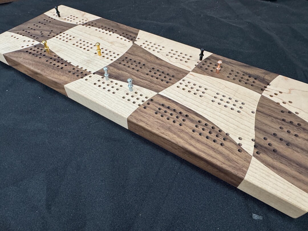 Funky Retro Wooden Cribbage Board. - Etsy