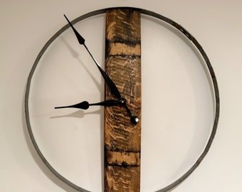 Whiskey Barrel Stave Wall Clock - Etsy