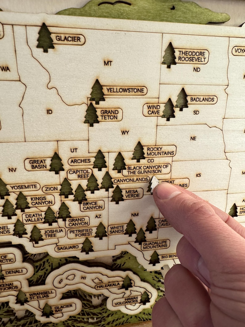 National Park Adventure Tracking Sign - Etsy