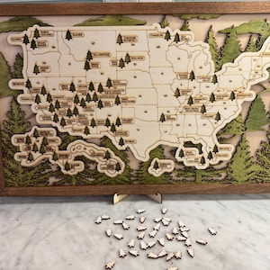 National Park Adventure Tracking Sign - Etsy