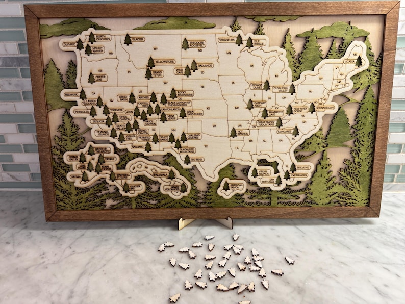 National Park Adventure Tracking Sign - Etsy