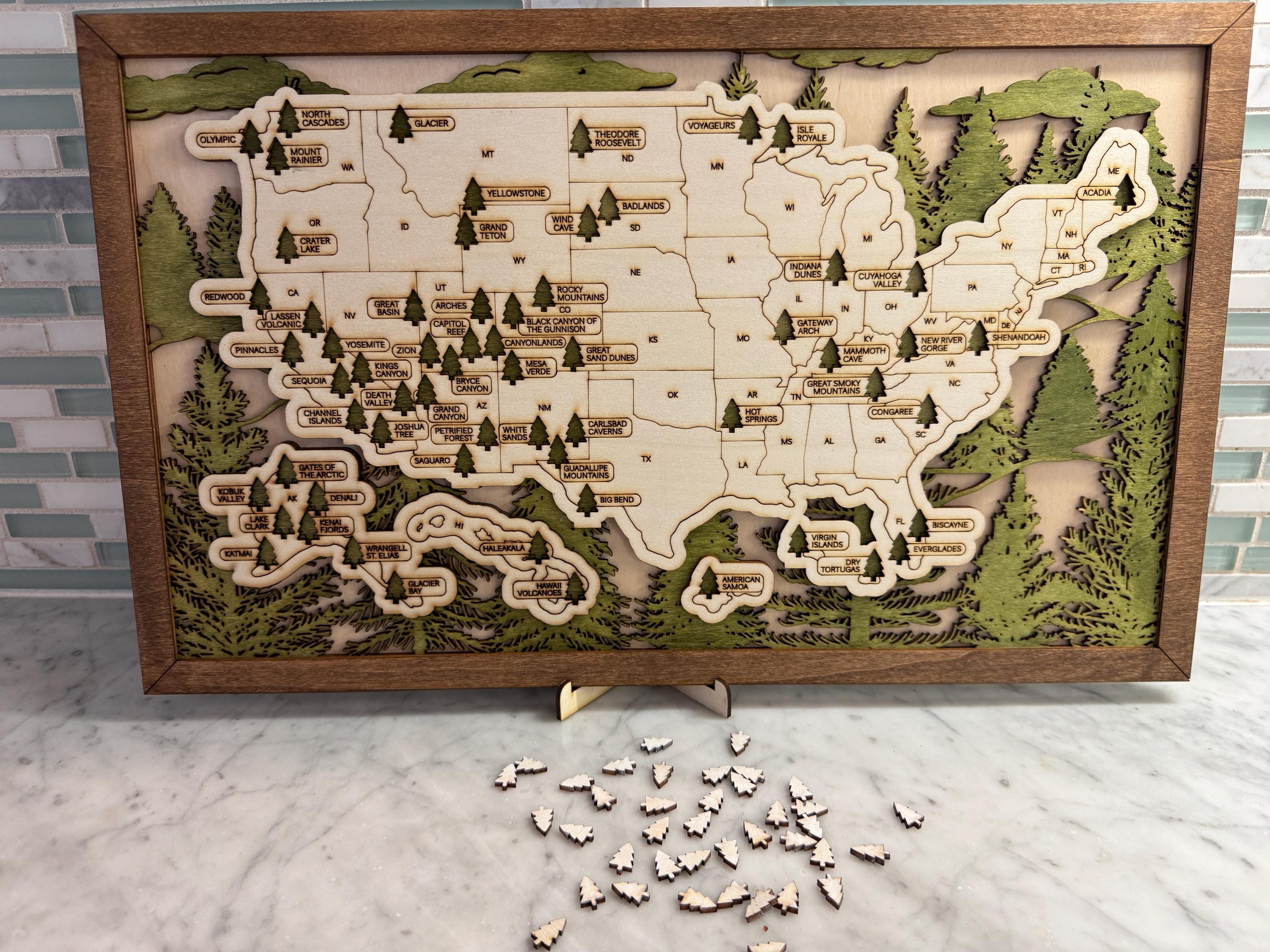 National Park Adventure Tracking Sign - Etsy