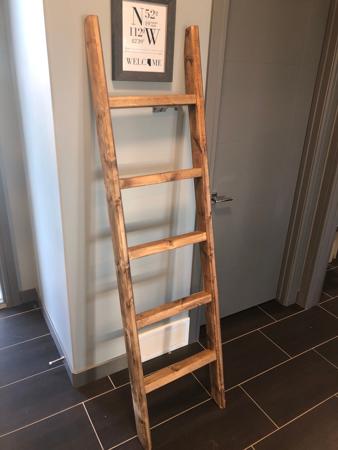 Decorative Blanket Ladder Rustic Wood Blanket Ladder - Etsy