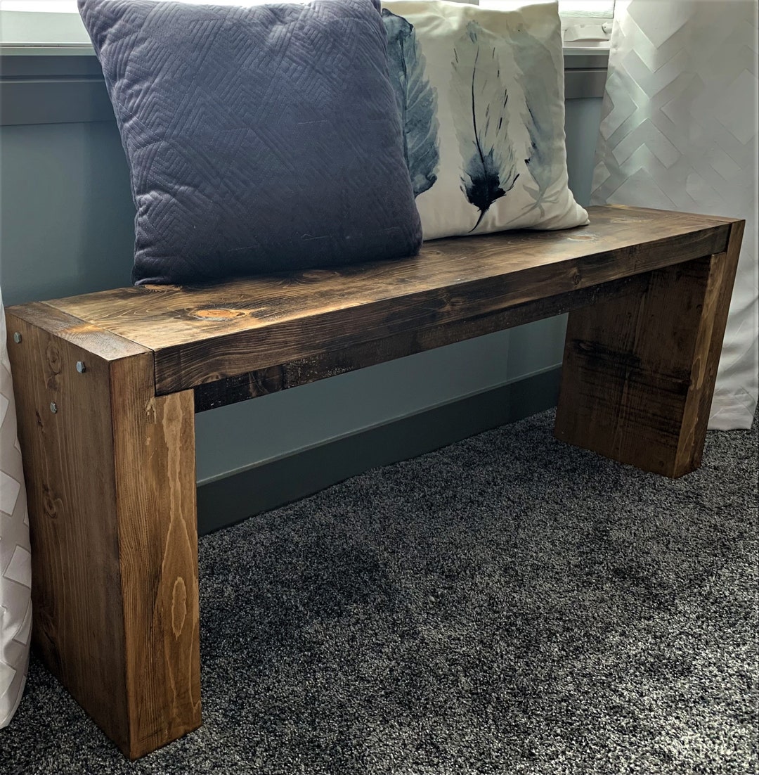 Modern Rustic Wooden Bench Bedroom Bench Entryway Bench - Etsy